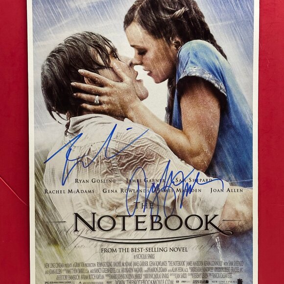 Wall Decor | Hand Signed The Notebook Movie Poster By 2 Cast Coa ...